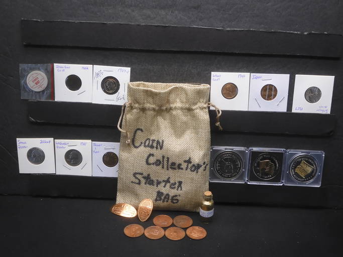 Coin Collector's Starter Bag In A Burlap Bag