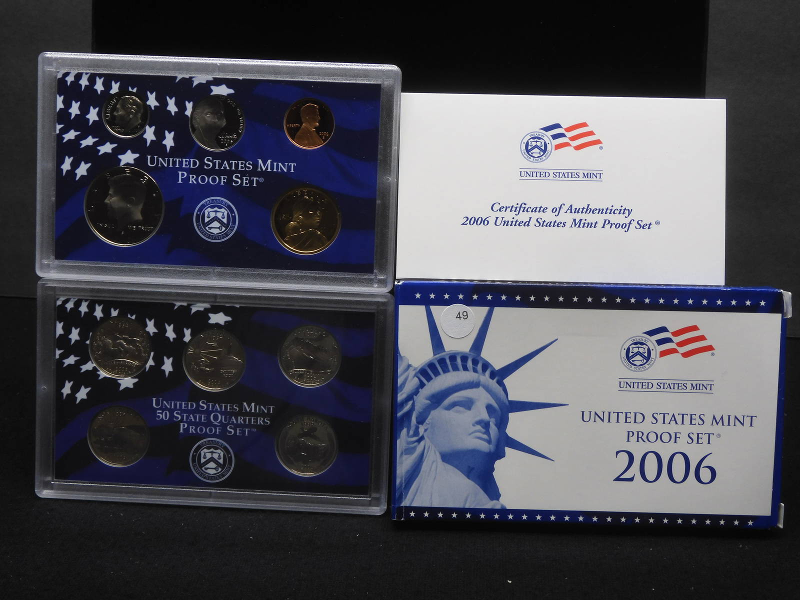 10 Coin 2006-s Clad Us Proof Set In Original Mint Box. Regular Coins ...