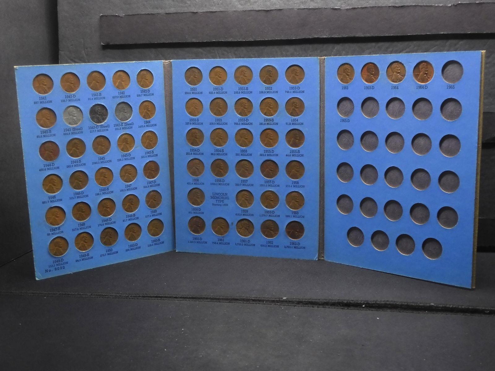 Lincoln Cent Collection Book 1941-1974 Complete Auction