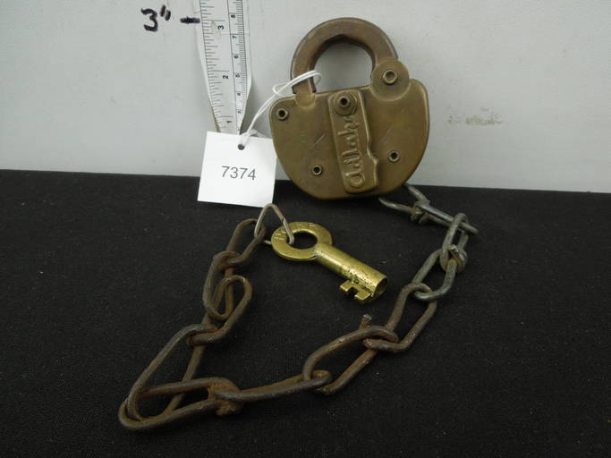 Pc Rr Adlake Brass Padlock With Key