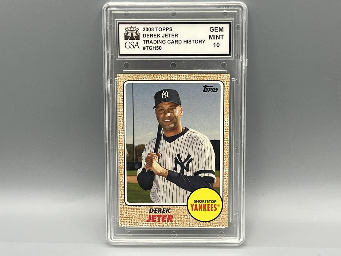 2008 Topps Derek Jeter Trading Card History Insert - Gsa Slab Auction