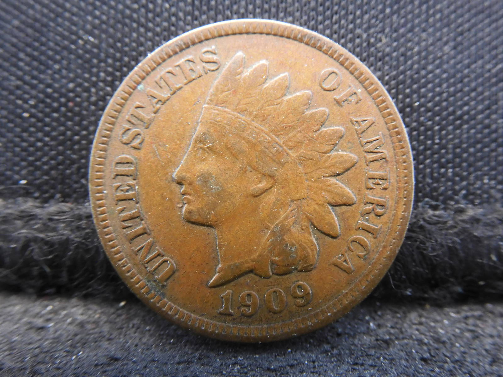 1909 Indian Penny - Full Liberty! - Last Year! Auction