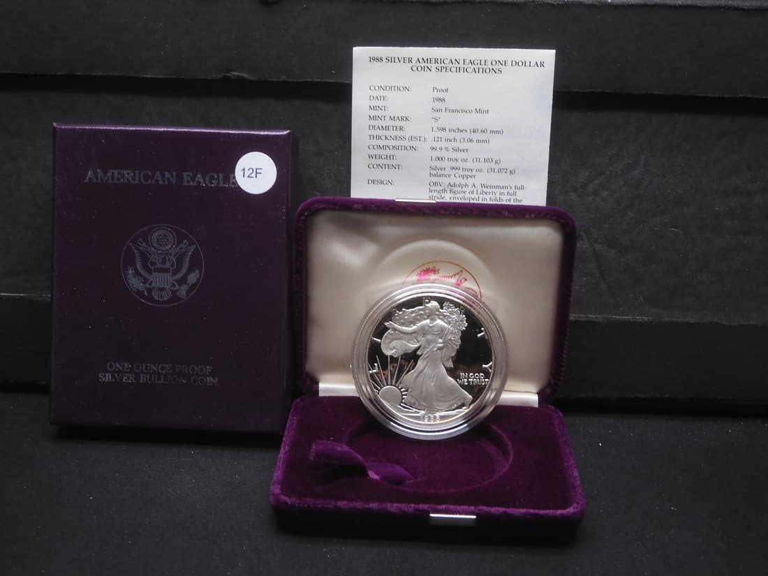 1988-s American Silver Eagle One Ounce Silver Coin Auction