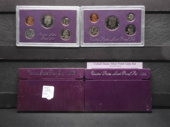 1985 S + 1988 S Proof Sets