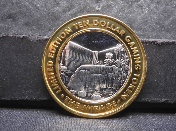 Limited Edition $10 Gaming Token. .999 Fine Silver Center Mirage
