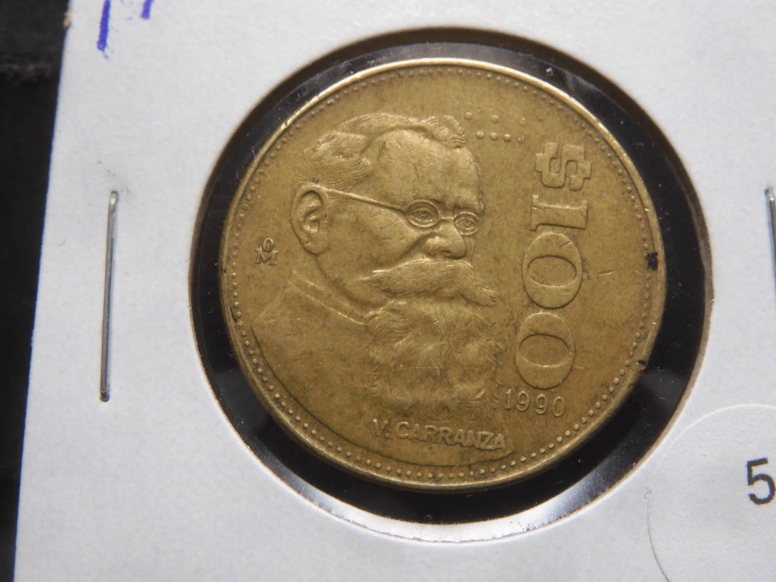 1990 Mexican 100 Peso Ex Fine Auction