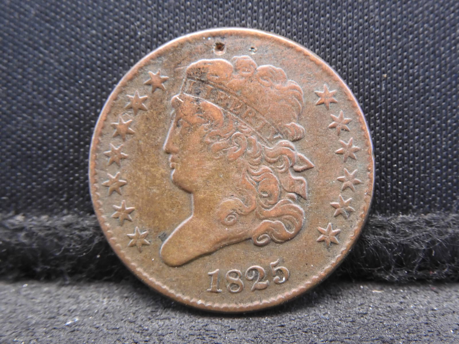 1825 Us Half Cent With Vf Detail Both Sides Auction