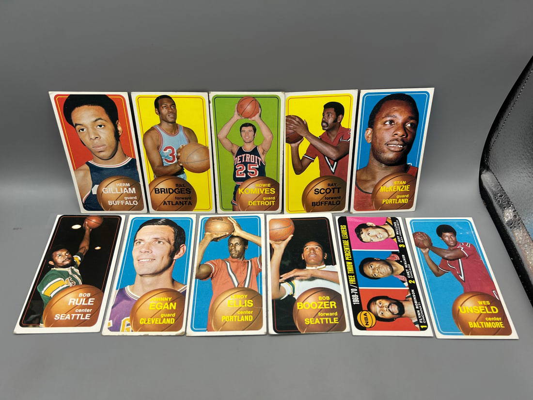 Lot Of (11) 1970-71 Topps Basketball Tall Boys Cards W/ Wes Unseld ...