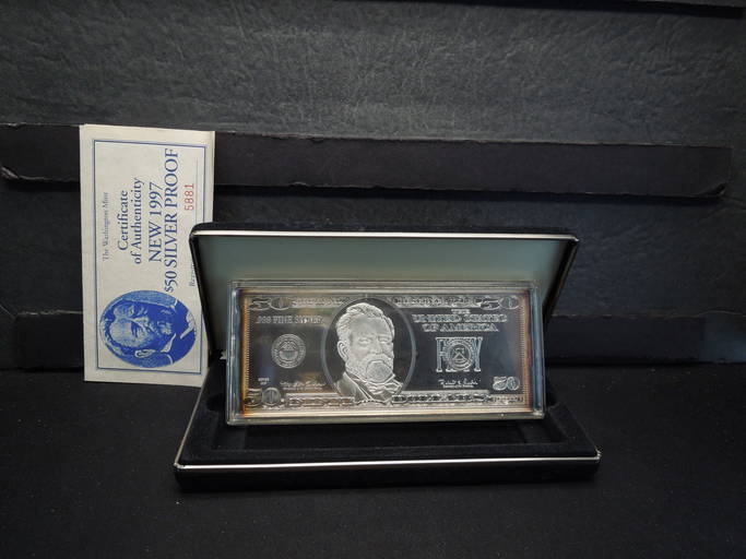 .999 Fine Silver Federal Reserve $50 Note