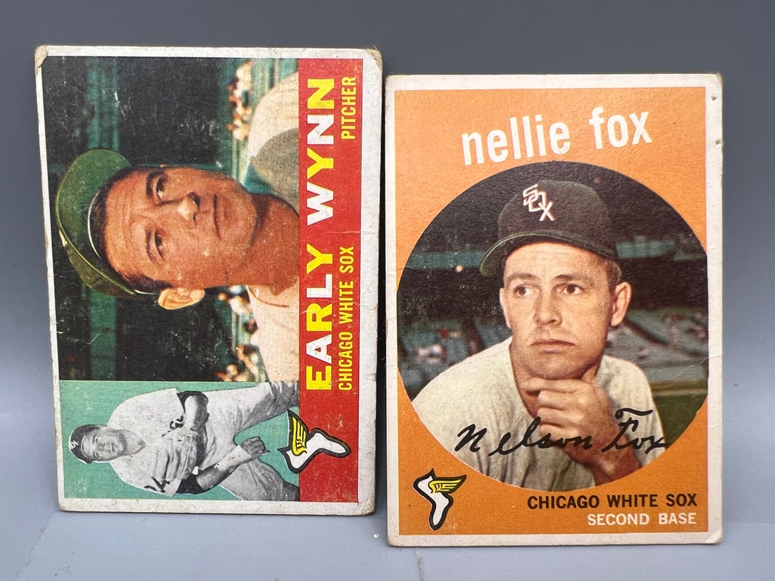 Lot Of (2) Baseball Hof 1960 Topps Early Wynn #1 And 1959 Topps Nellie ...