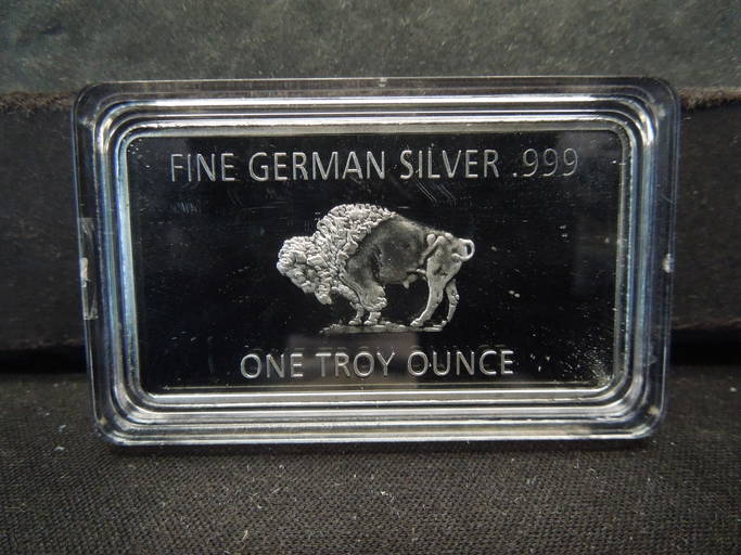 1 Oz. German Silver Bar Beware Not .999 Silver