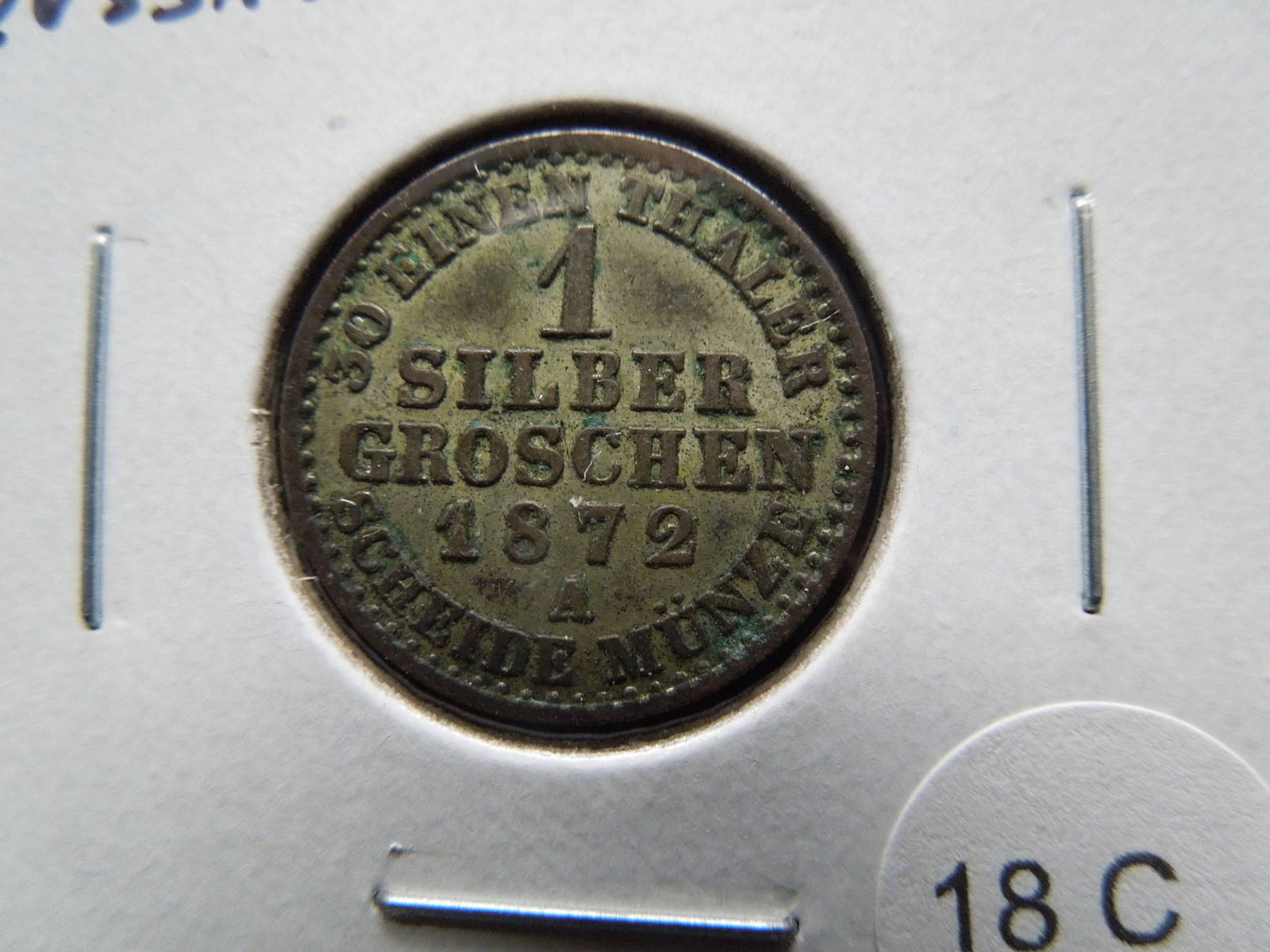 1872 Prussia Silver Groschen. Auction