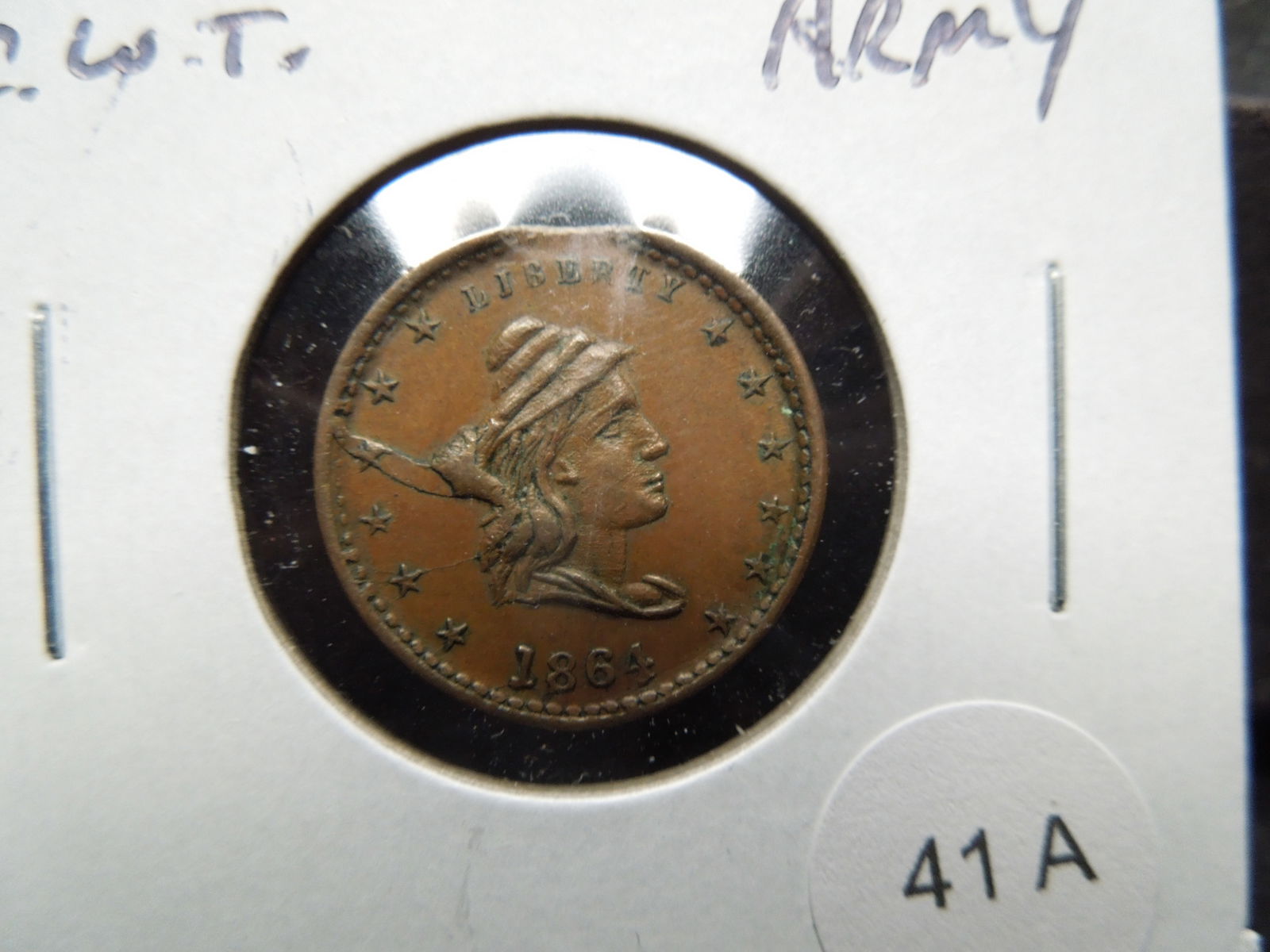 1864 Civil War Token. "our Navy". Auction