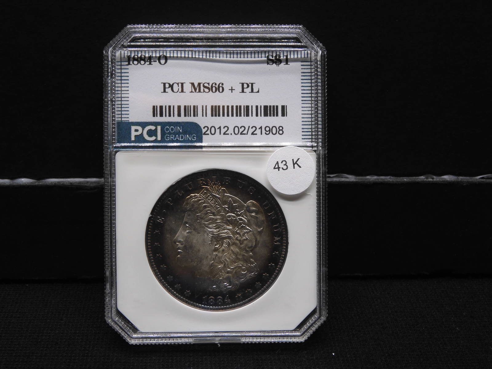 1884-o Pci Ms 66+ Proof Like (pl) - Rim Toned Morgan Dollar - High ...