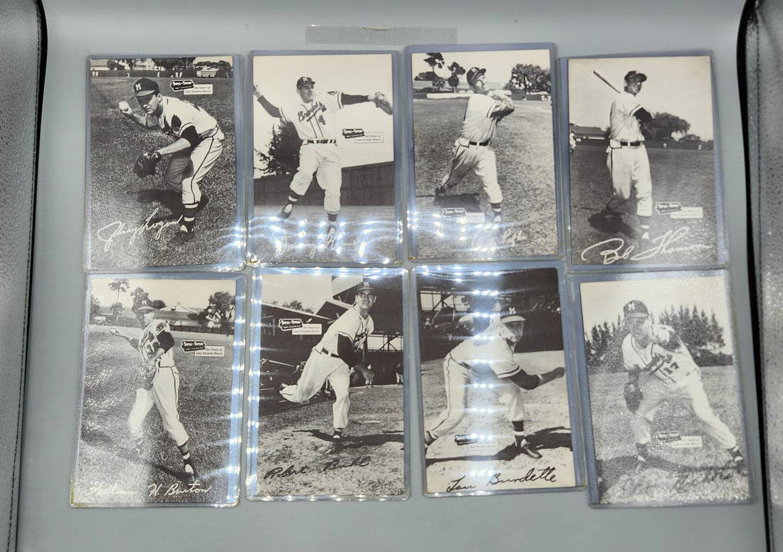 (15) 1954 Spic And Span Braves Baseball/postcards - Scarce Regional ...