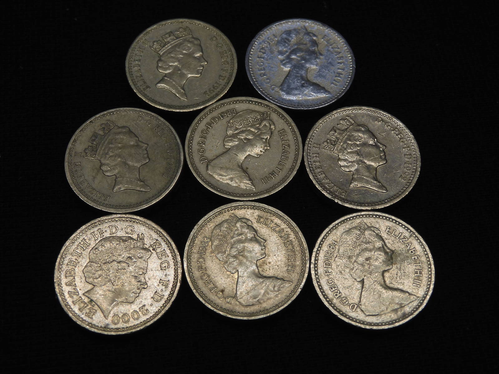 Eight British Pounds. Circulated. Auction