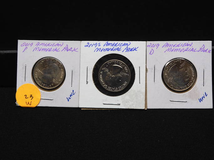 2019, 2019 D, 2019 S George Washington Np Quarter, American Memorial Park