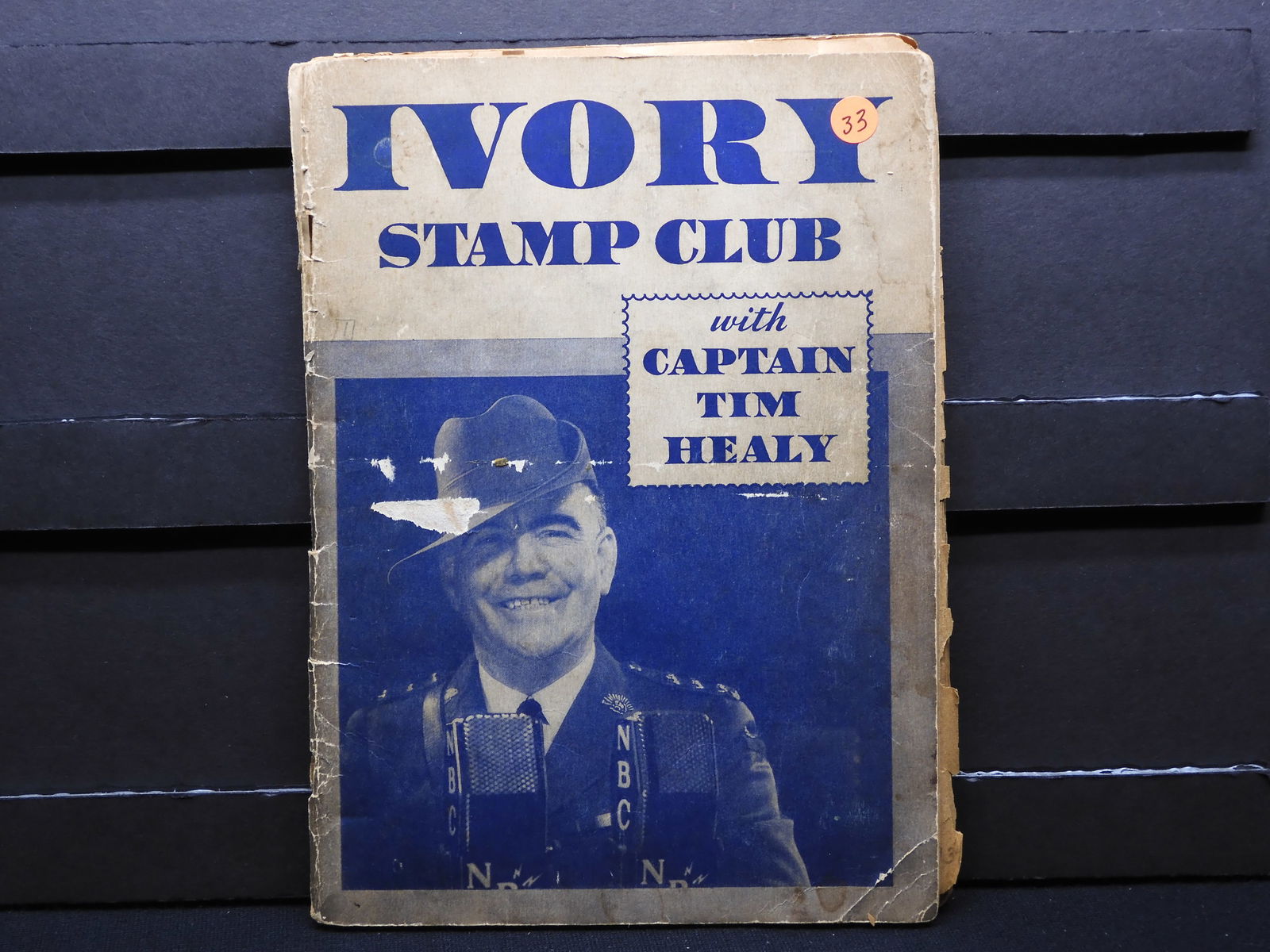 1934 Ivory Stamp Album With 100's Of Old Stamps