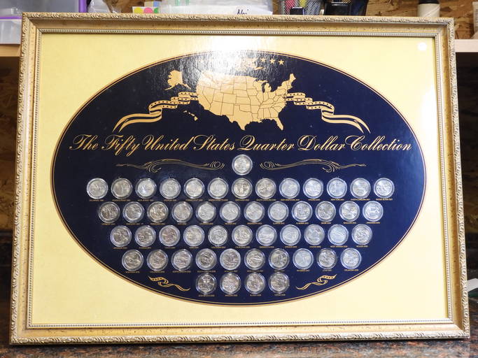 Framed The 50 States Quarter Dollar Collection By Us Commemorative Gallery