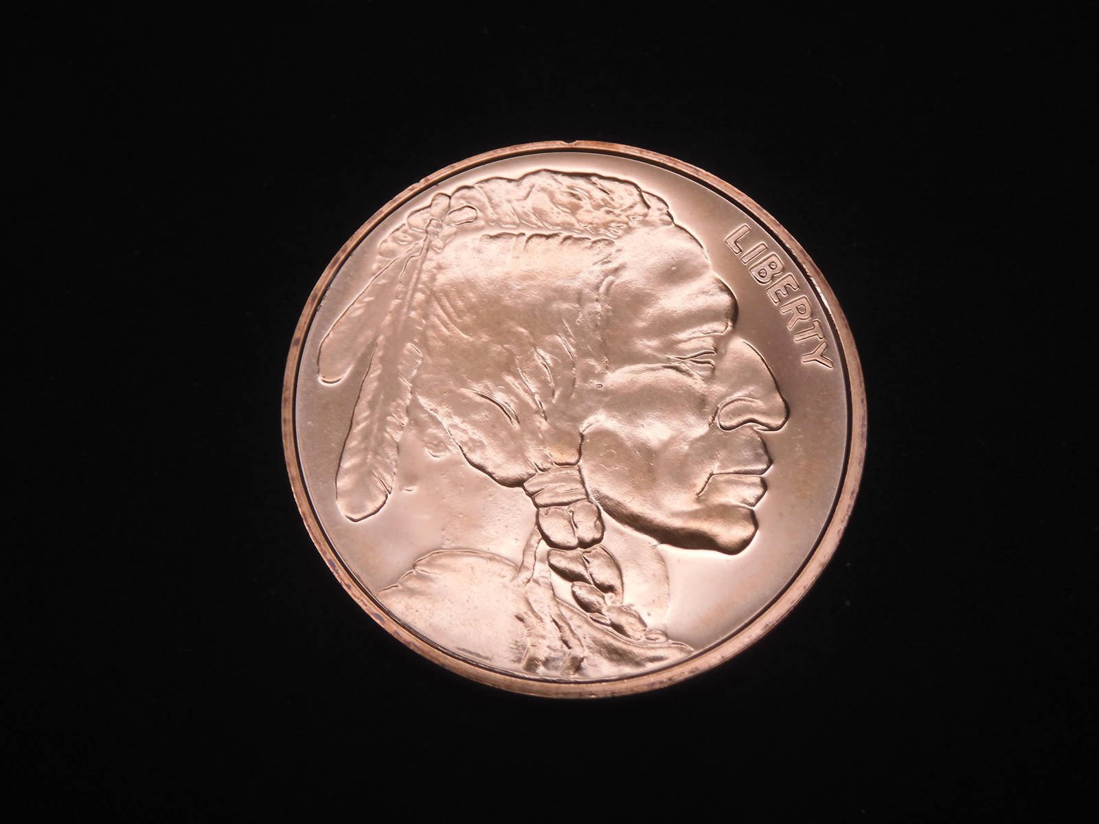 1 Oz. Indian Liberty Copper Coin - .999 Copper - Perfect Condition Auction