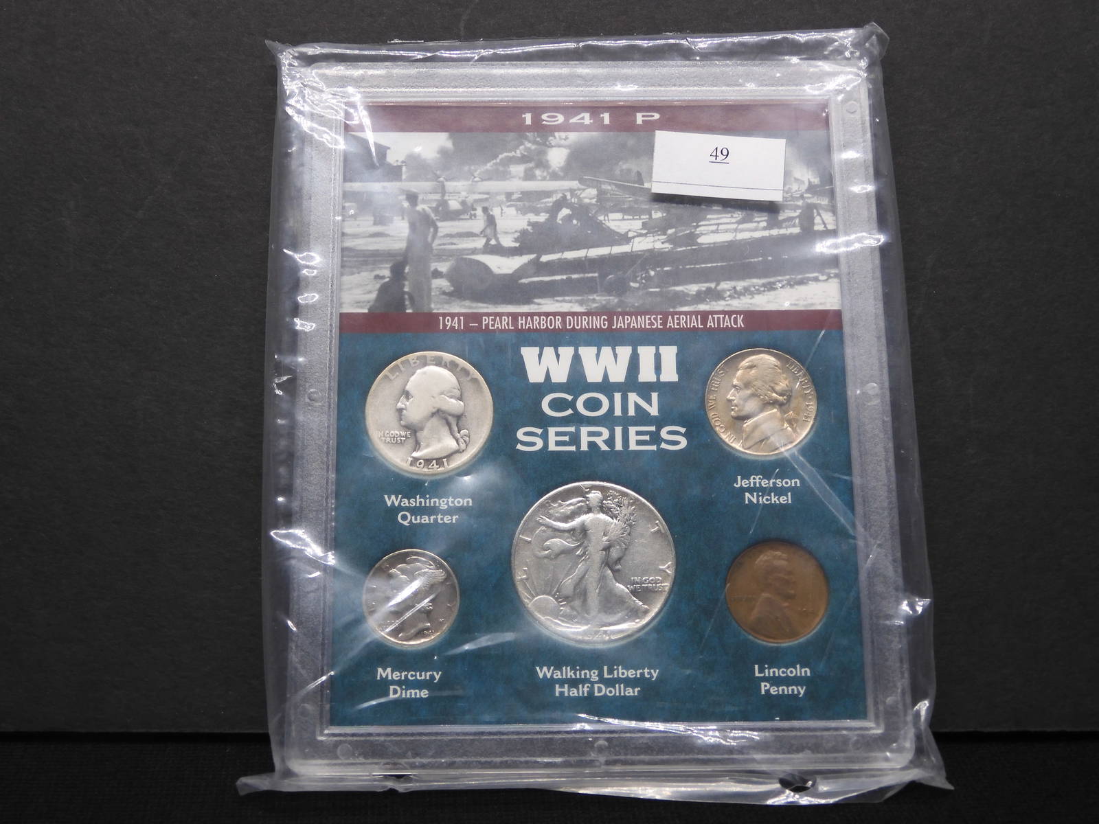 1941-p World War Ii Coin Series Featuring Pearl Harbor - 5 Coins Auction