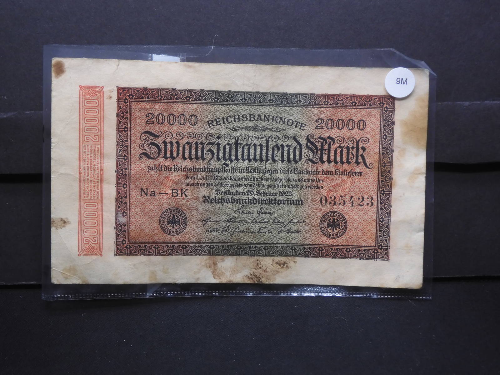 1923 Pre Wwii German Bank Note Auction