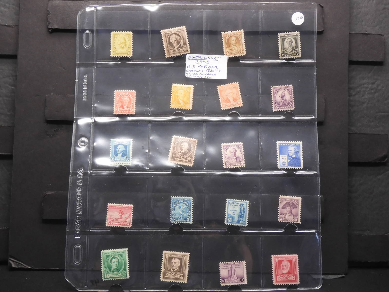 Sheet Of Rare 4 Block Us Stamps Auction