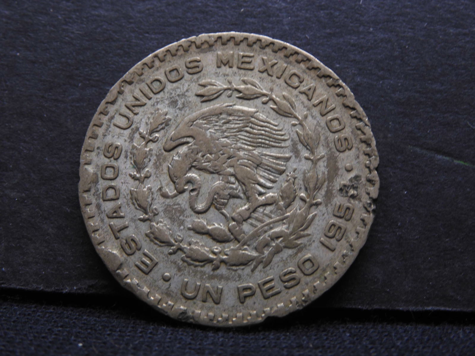 1958 Mexico 1 Peso Silver Coin. Portrait Jose Morelos Y Pavon. Auction