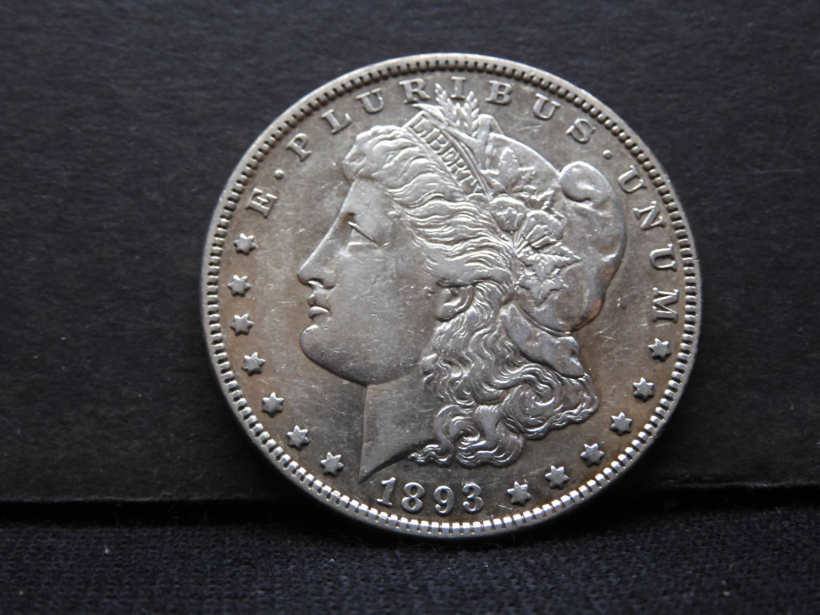 1893 Morgan Dollar. Key Date. Au With Proof Like Surfaces Both Sides ...