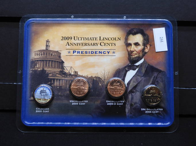 2009 Ultimate Lincoln Anniversary Cents Presidency 4 Coins