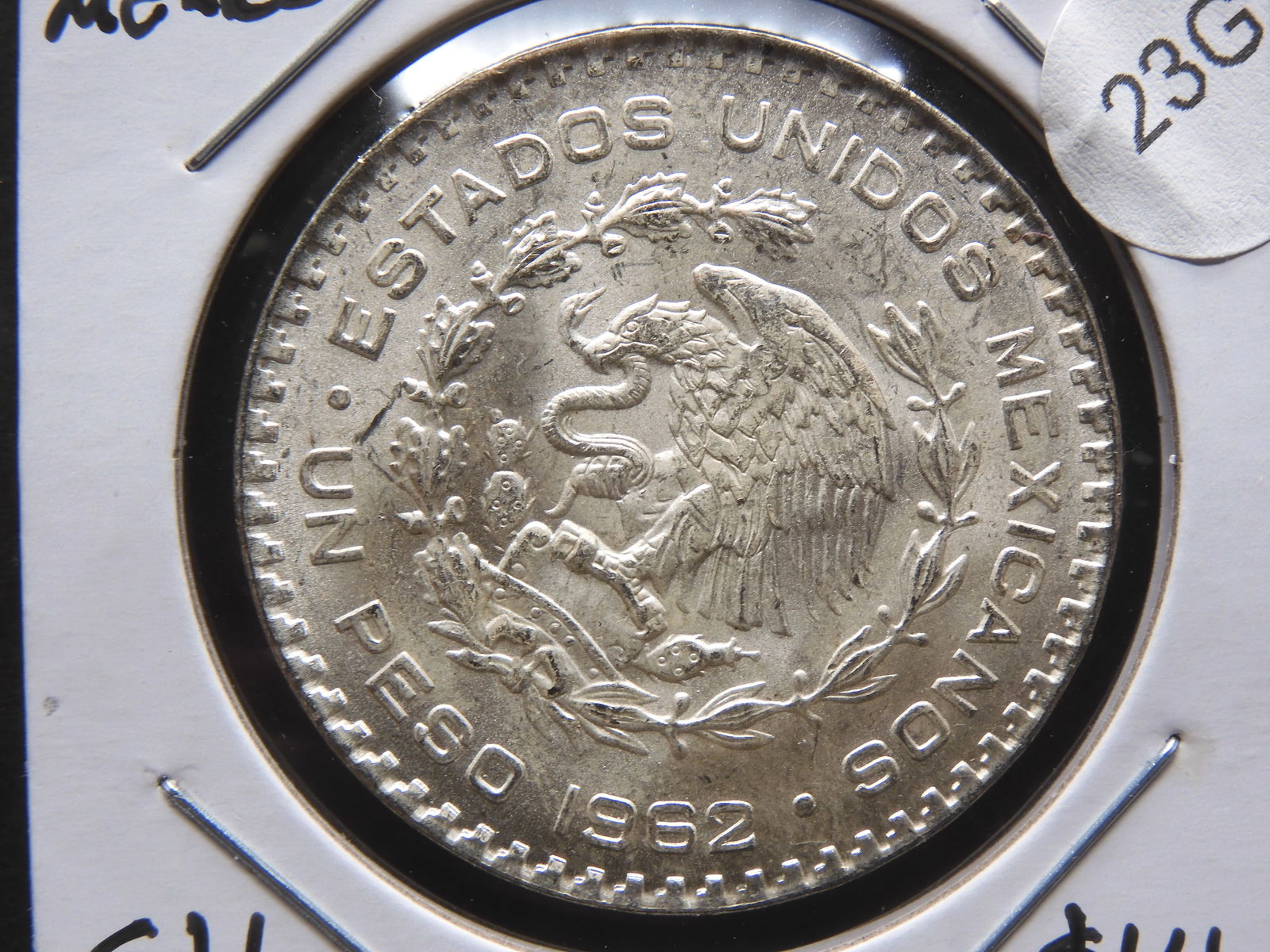 1962 Mexico Silver Peso, Ch Bu Auction