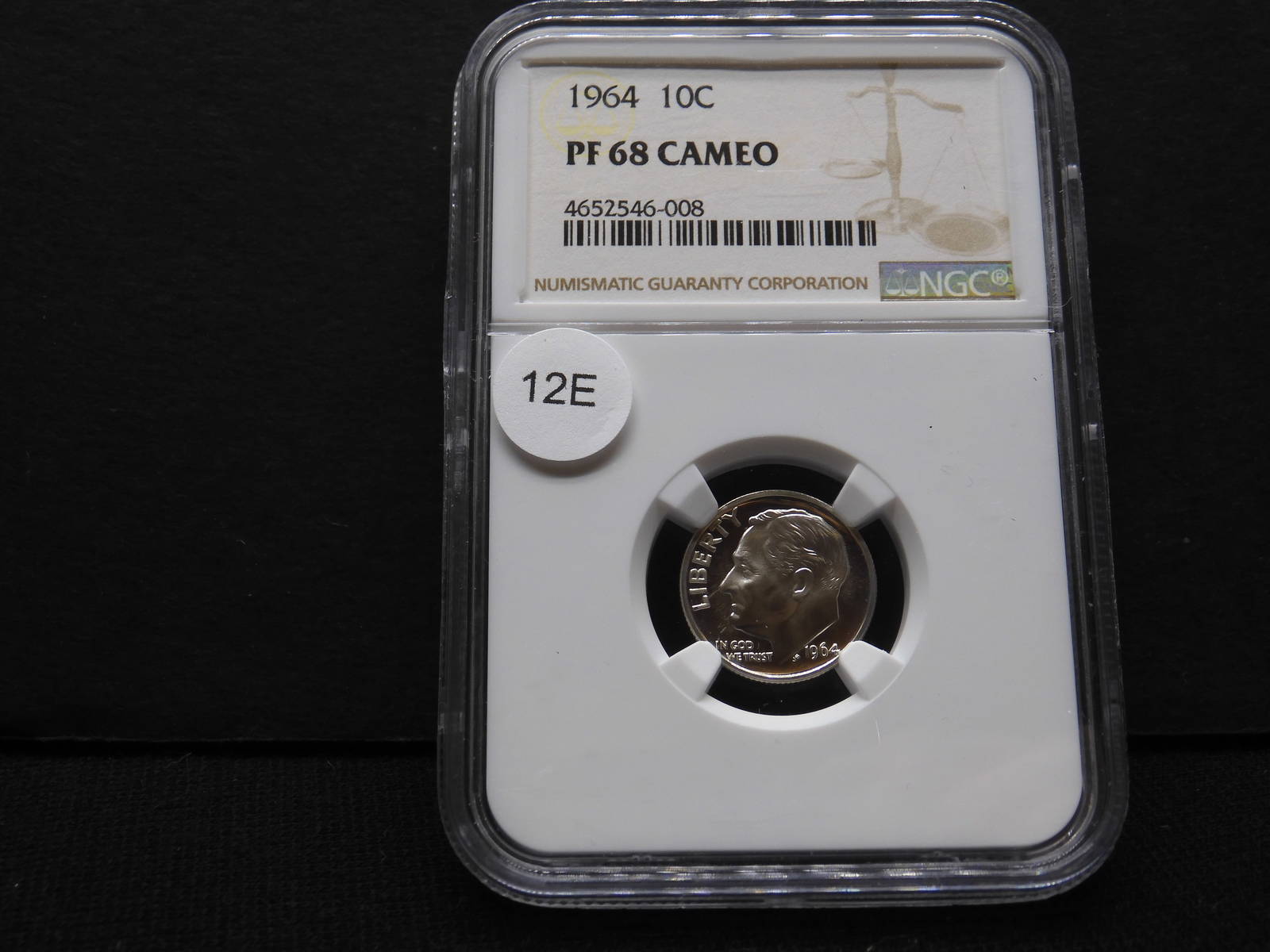 1964 Roosevelt Dime, 90% Silver Ngc Pf68 Cameo Auction