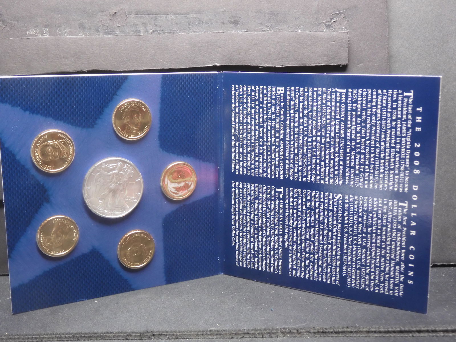 2008 Us Mint Annual Uncirculated Dollar Coin Set, Contains American Silver Eagle One Ounce .999 ...