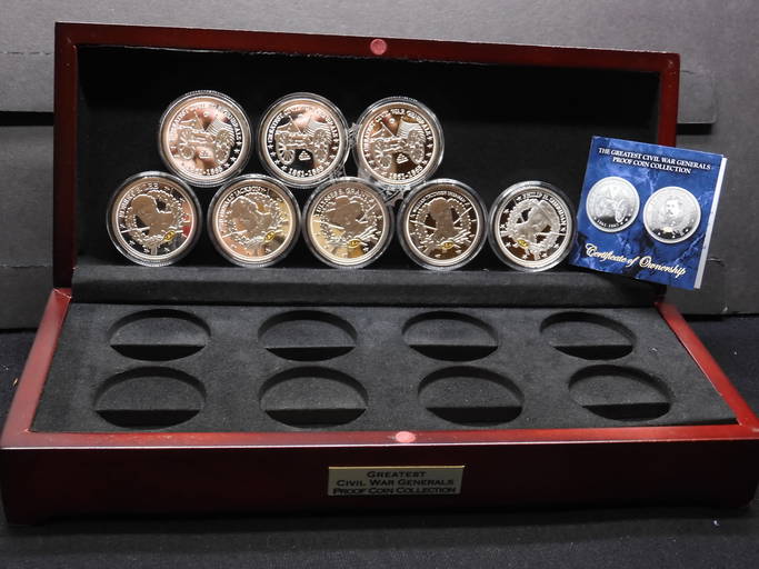 Greatest Civil War Generals Proof Coin Collection In Wooden Case 2019 ...