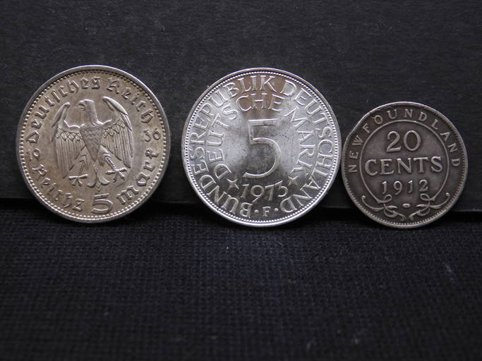 Foreign Silver Coins 19 Dwt (20 Dwt Per Oz.)