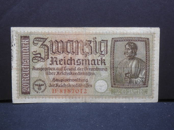 Rare Wwii German Reichsmark. Used In Occupied Territories