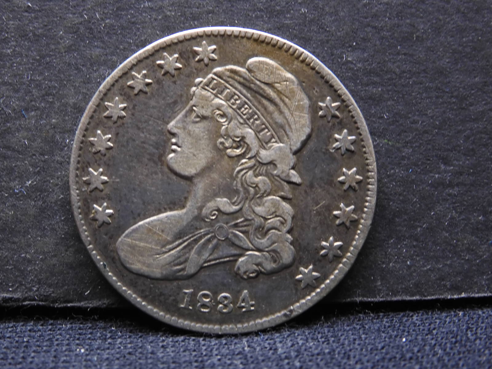 1834 United States Capped Bust Half Dollar. Rare Type Coin. Auction