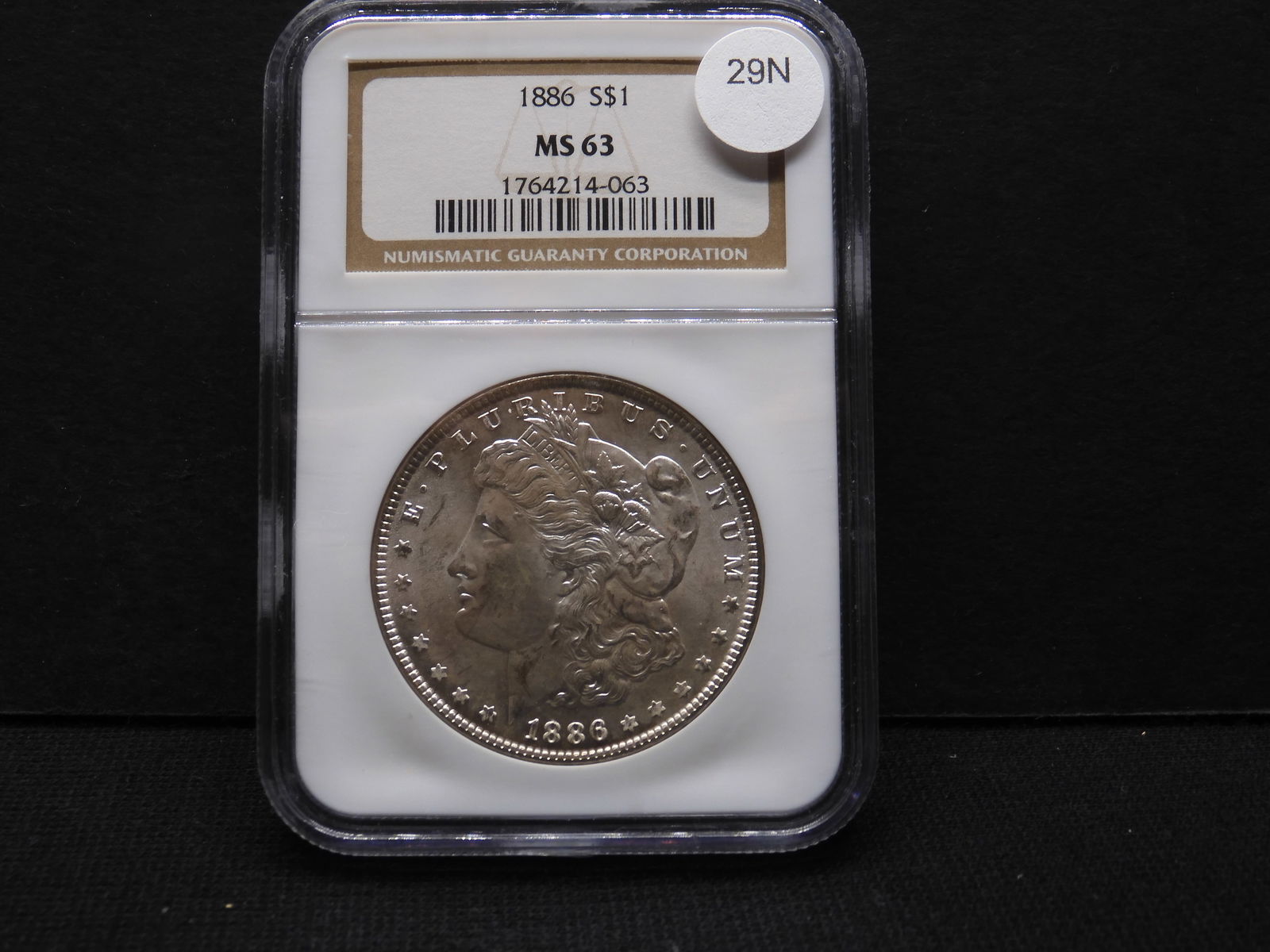 1886 Brilliant Uncirculated U.s. Silver Dollar Graded Ms 63 By Ngc Grading Co. Auction