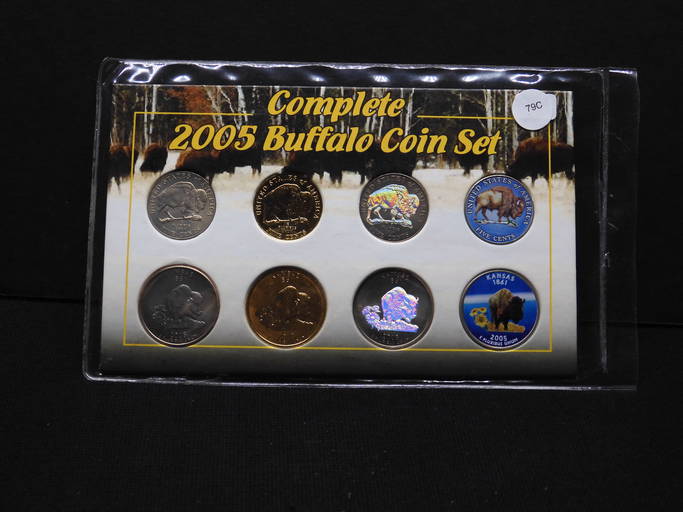 Complete 2005 Buffalo Coin Set Includes Quarter, Nickel Colorized ...