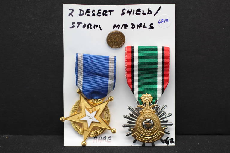 2 Rare Desert Storm/shield Medals