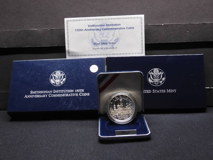 Smithsonian Institution 150th Anniversary Commemorative Coins 1996 P ...