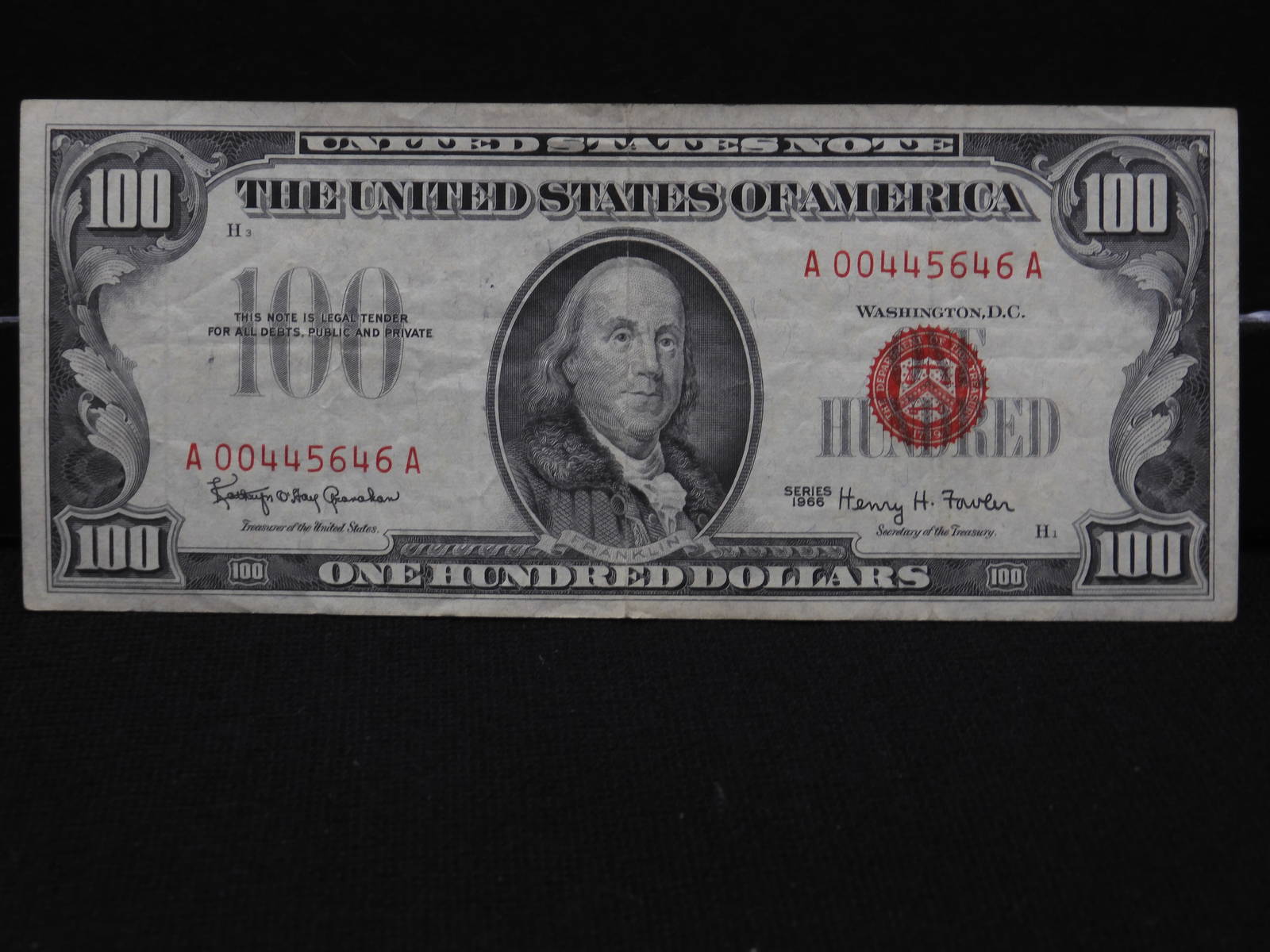 1966 Red Seal $100 Note Auction