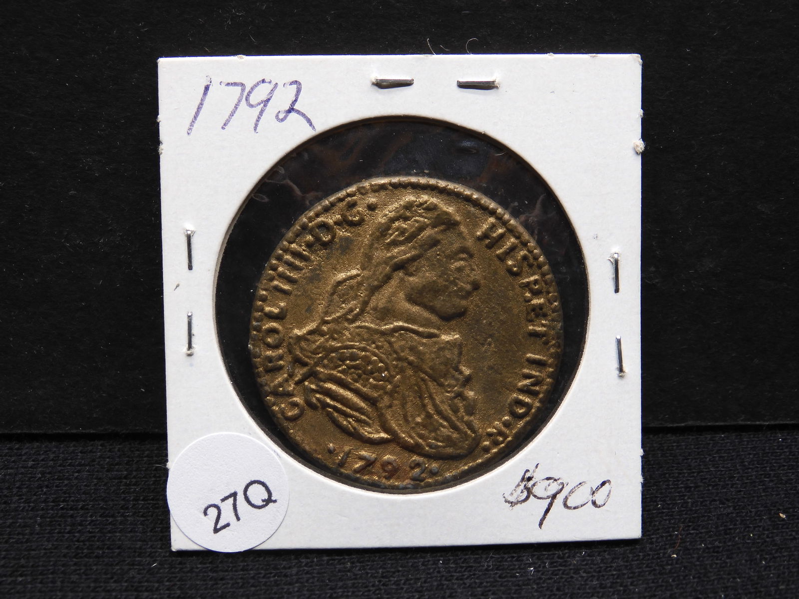 1792 Spanish Coin Rare Auction