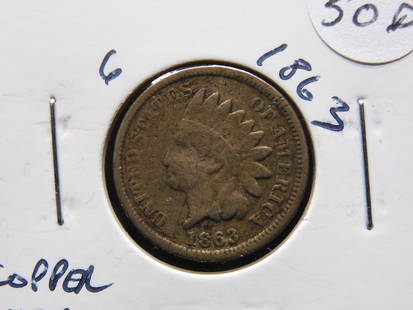 1863 Cn Indian Head Penny Civil War Era!