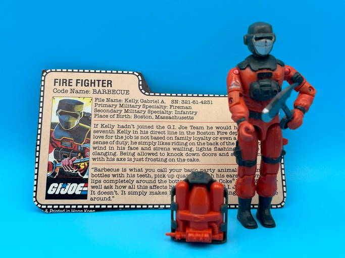 Vintage Hasbro Gi Joe Barbecue With File Card