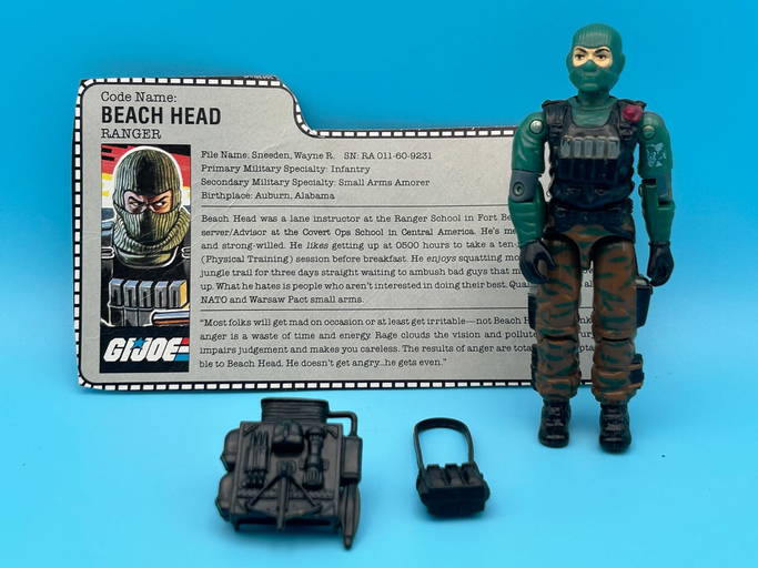 Vintage Hasbro Gi Joe Ranger With File Card