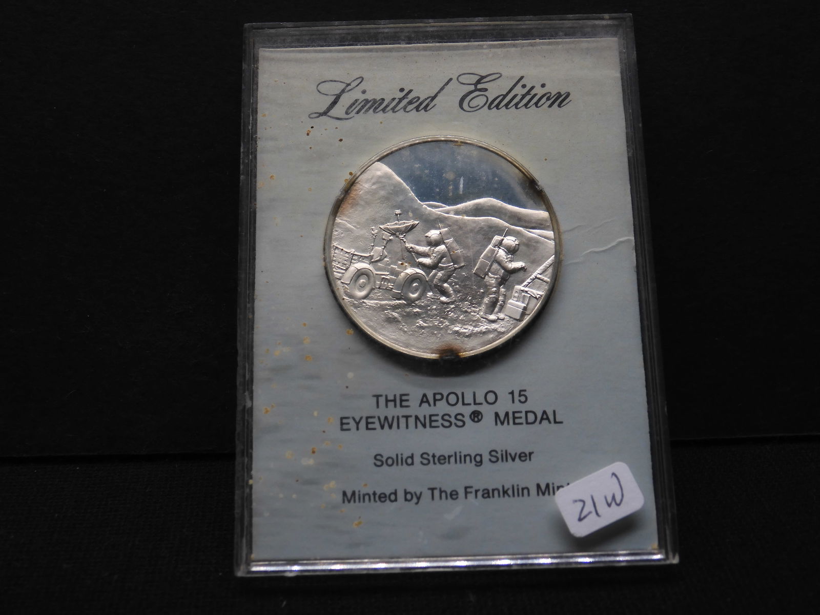Apollo 15 Eyewitness Medal Sterling Silver - The Franklin Mint" - Solid ...
