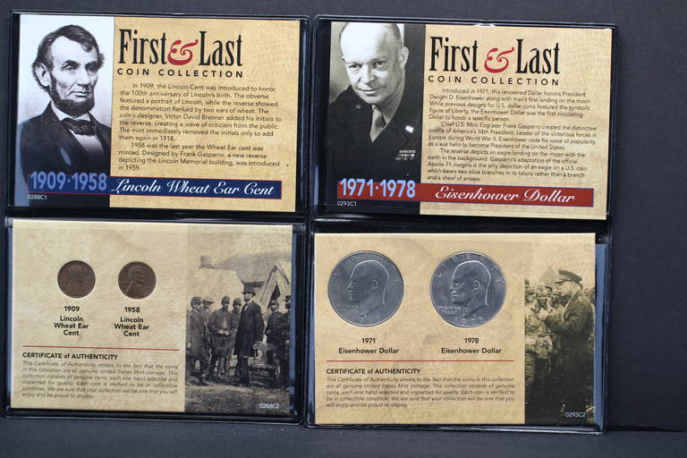 U.s.a. First & Last Coin Collection Commemorative Mint Sets
