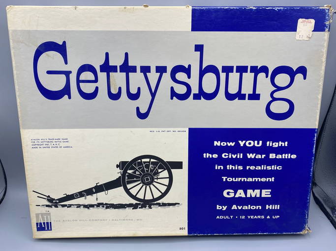 1961 Avalon Hill Gettysburg Board Game Unchecked For Completeness