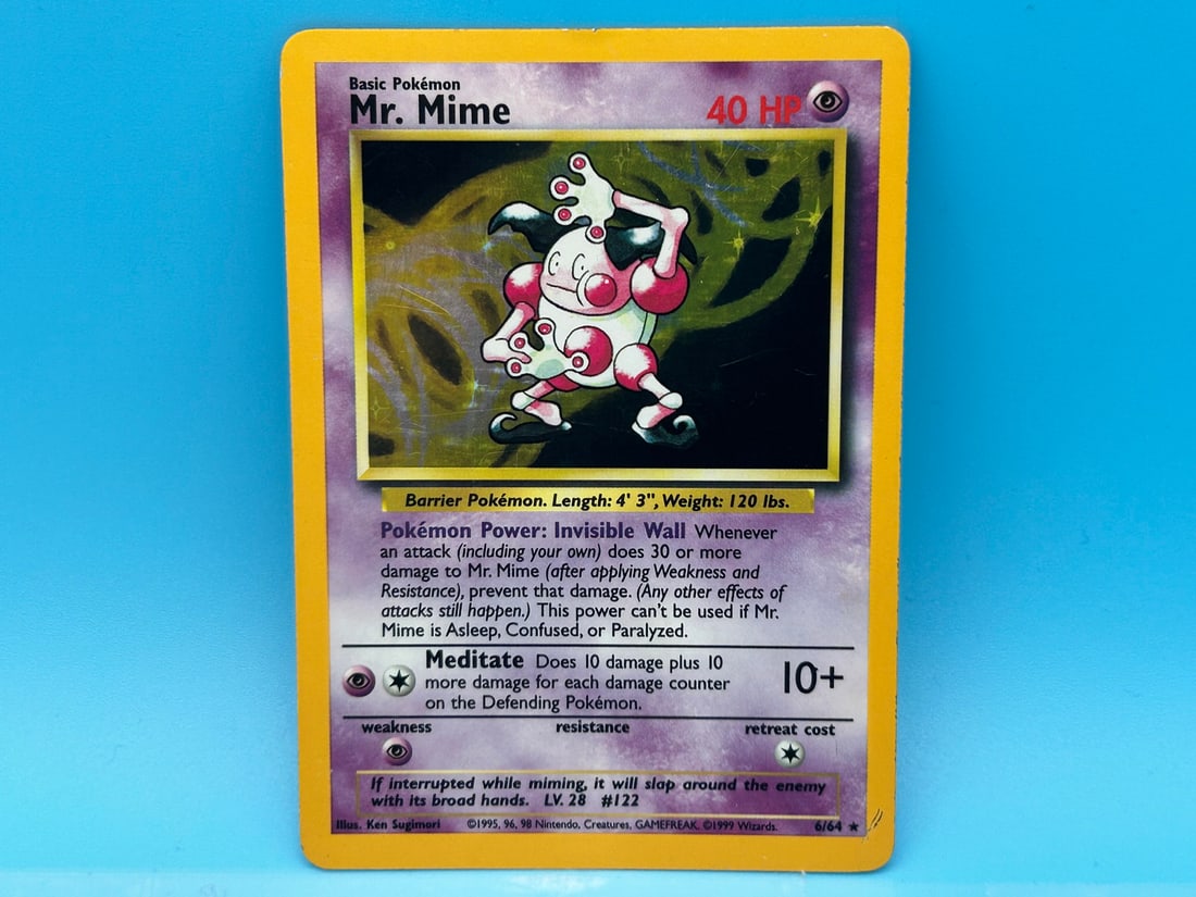 1999 Pokemon Jungle Mr. Mime Foil #6/64 - No Logo Version Auction